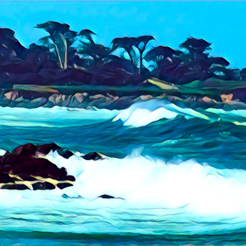 Fanshell Beach, California. Art | Dave Fox Studios