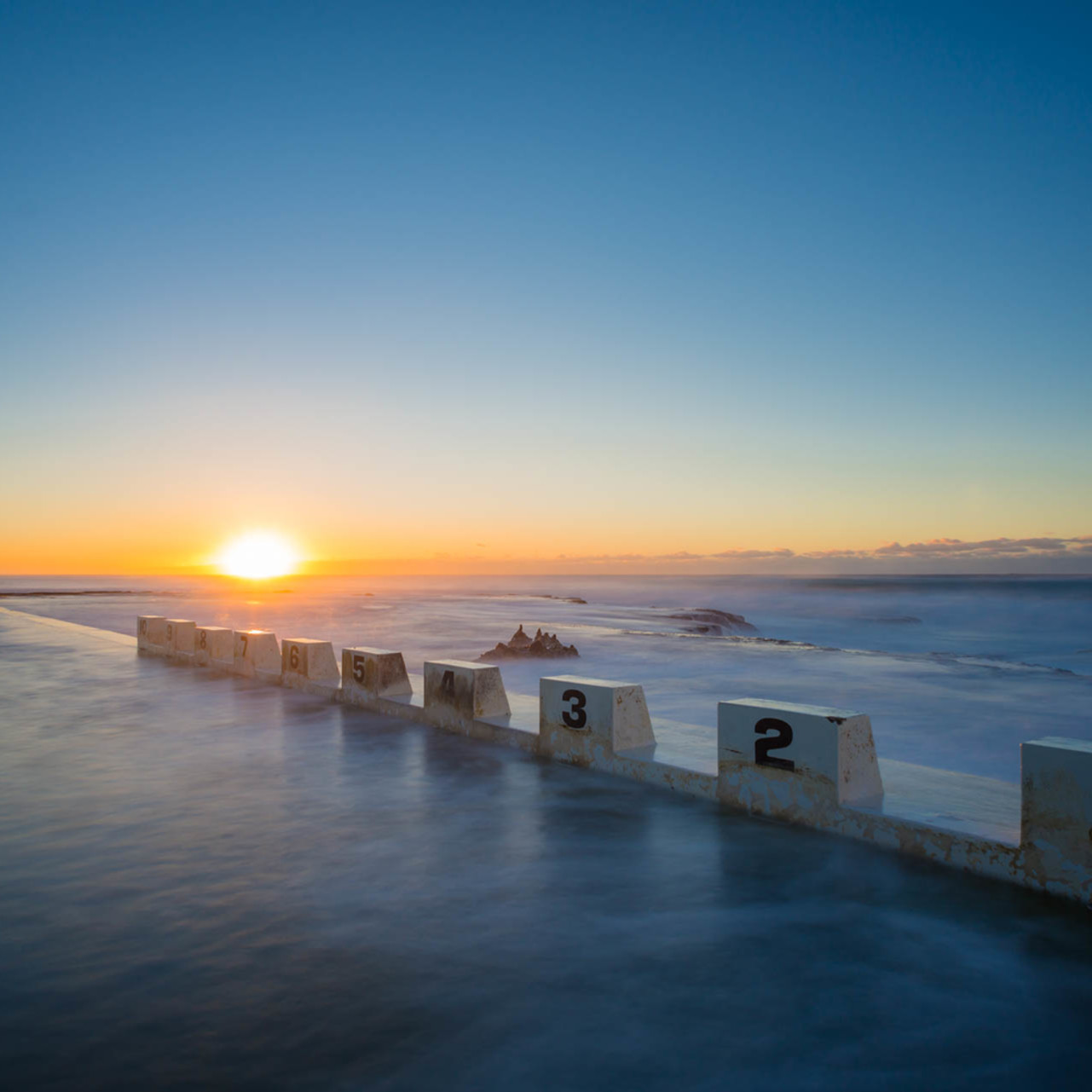 Baths Sunrise - Merewether Ocean Baths Newcastle NSW Australia | Sunrise