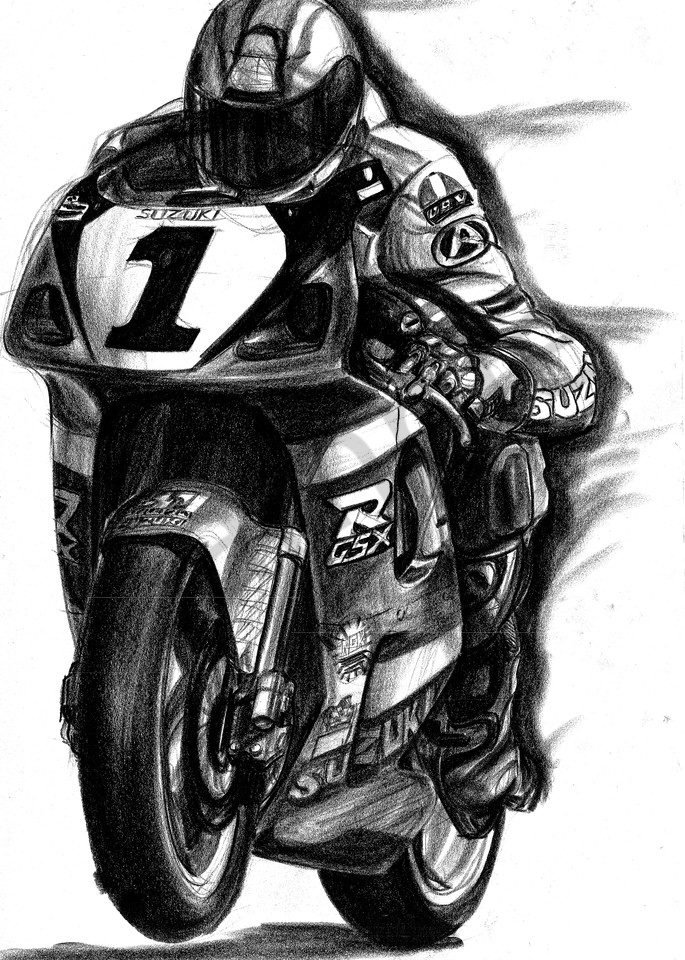 Suzuki Racing motorcycle racing art