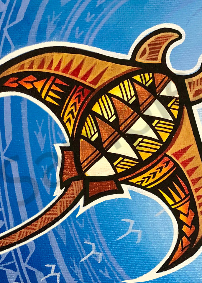 Polynesian Art | Manta Ray Tatau by Mark Faulkner