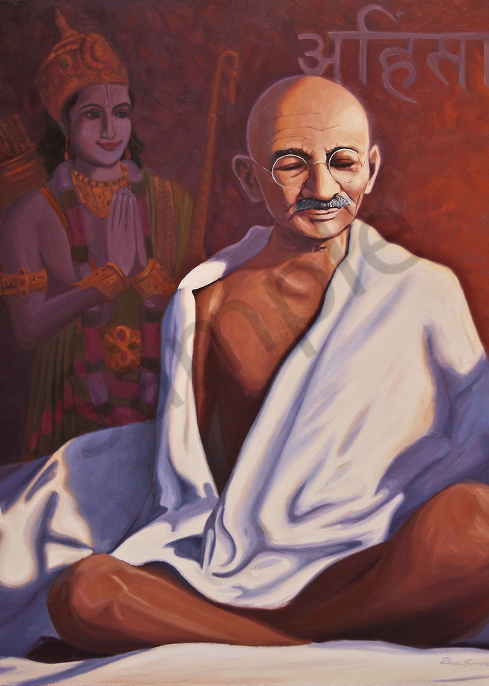 Mahatma Gandhi in Meditation