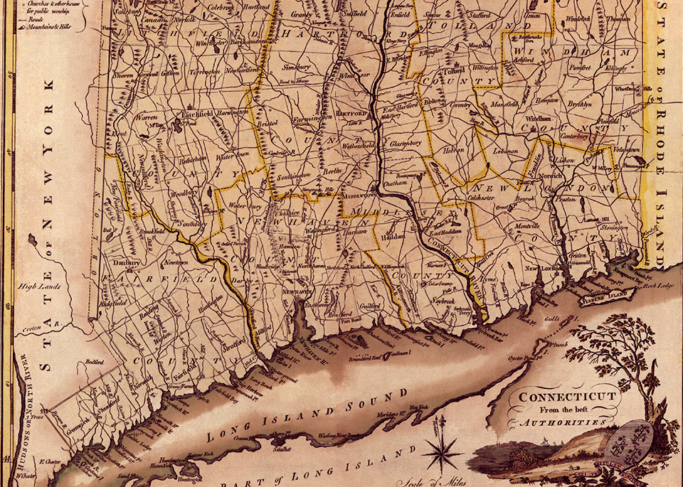 Map of Connecticut