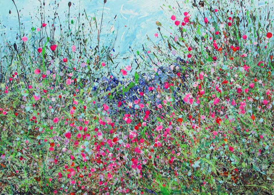 Rising, Abstract Wildflowers Art