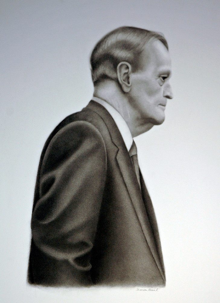 The Right Honourable Jean Chretien Profile Art | Sharon Bacal - Fine Art