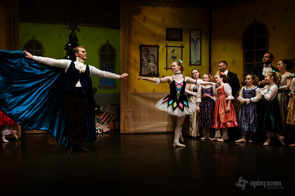 Sunshine Coast Nutcracker'23 Drosselmeyer and ballerina doll start dance