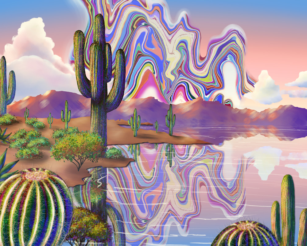 psychedelic landscape artwork