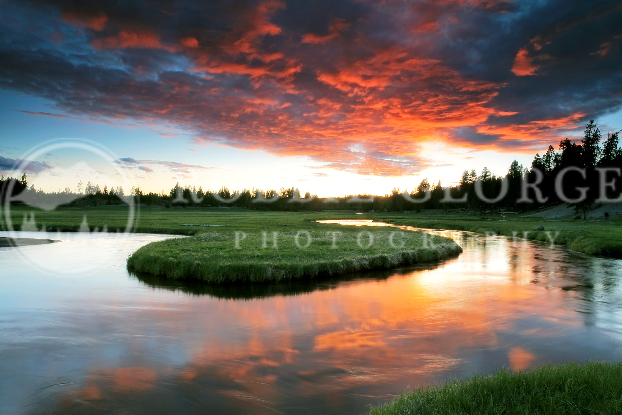 yellowstone sunset june