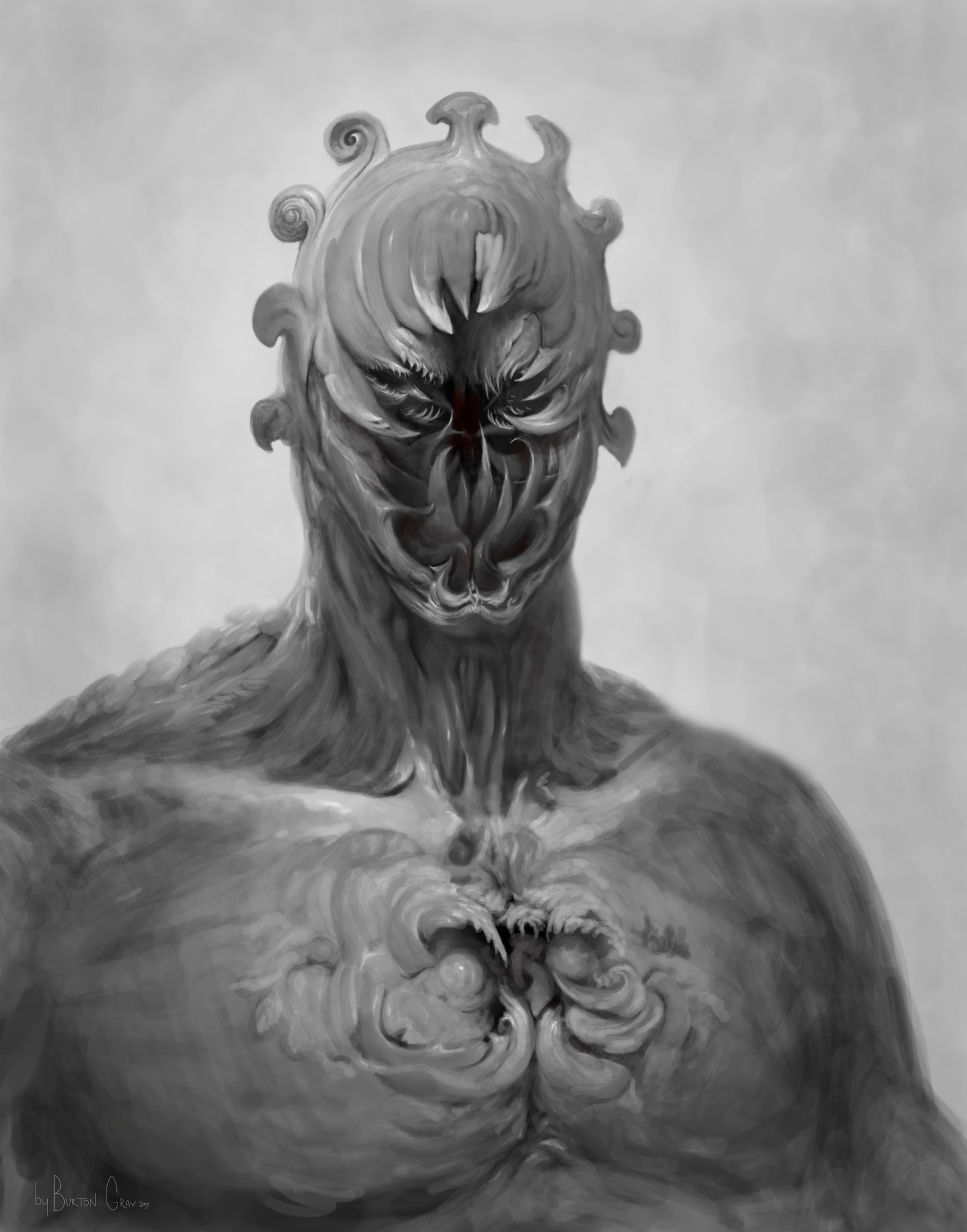 how to draw a demon person