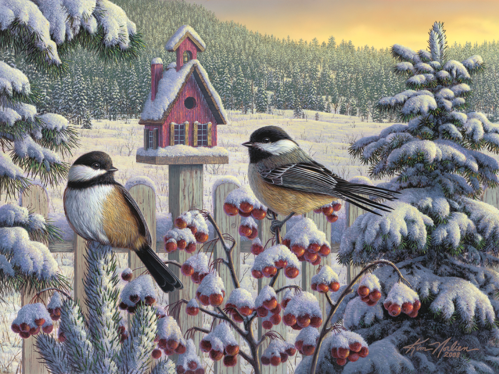 chickadee winter