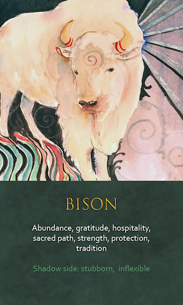 Buffalo Spirit Animal Oracle Print Art | Bright Spirit Studio