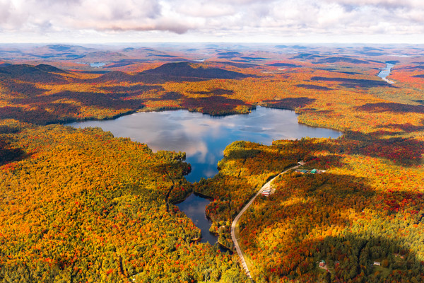 Lake Eaton Fall Aerial Photography Art | Kurt Gardner Photography Gallery