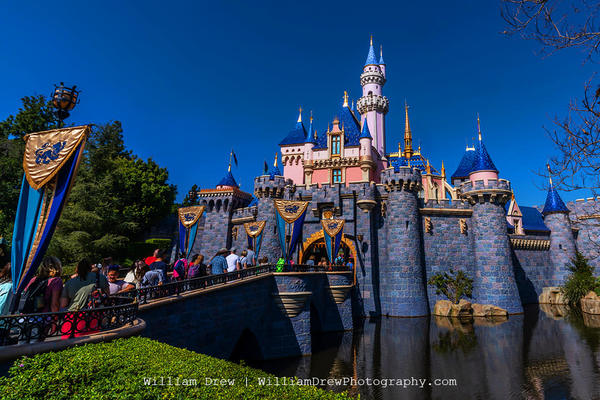 The Original Disney Castle Disneyland Removable Wallpaper by William ...