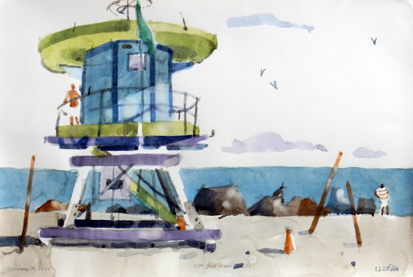 Florida beach scenes Art | Michele Izzo Watercolors
