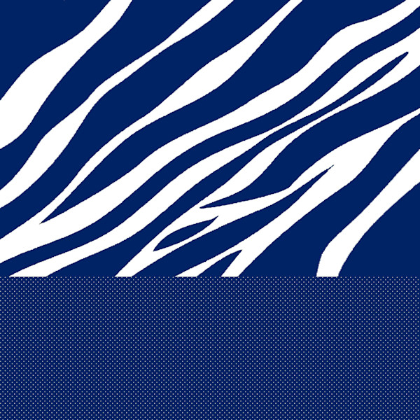 Zebra Royal Blue White Stash All Tote Art | debfrederick