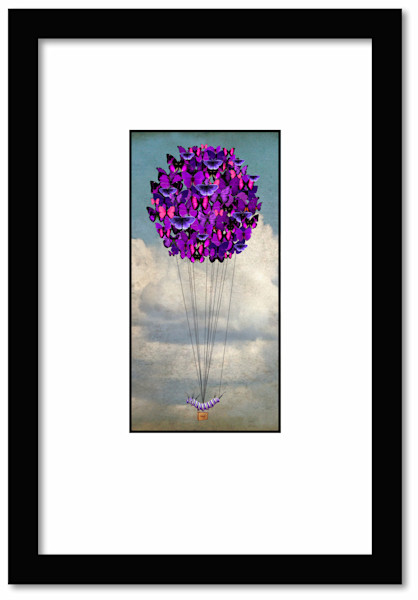 Air Papillon Print Purple Framed Art | Insectworks.com