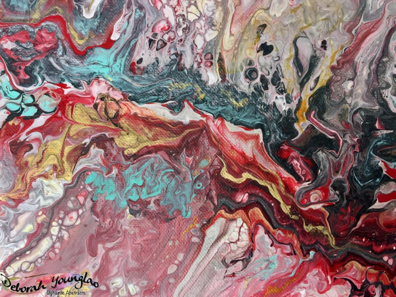 'Parting Sorrow" abstract painting by Deborah Younglao.