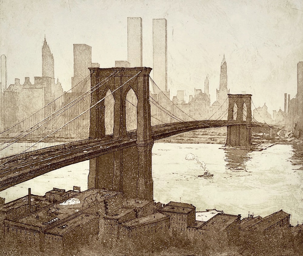 brooklyn bridge drawing